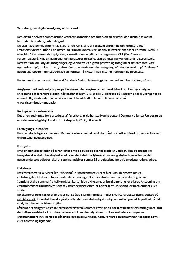 Vejledning til digital ansøgning om førerkort